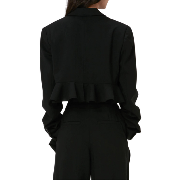 Cropped Ruffle Hem Jacket – Gretta & Co.
