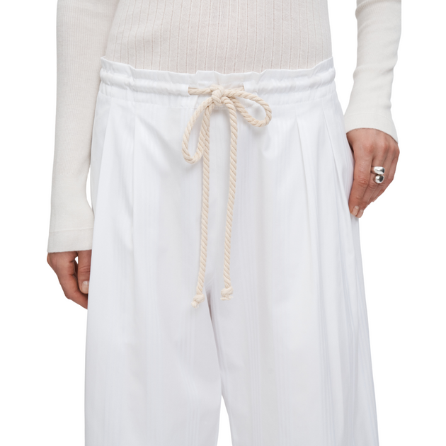 White Stripe Drawstring Pant – Gretta & Co.